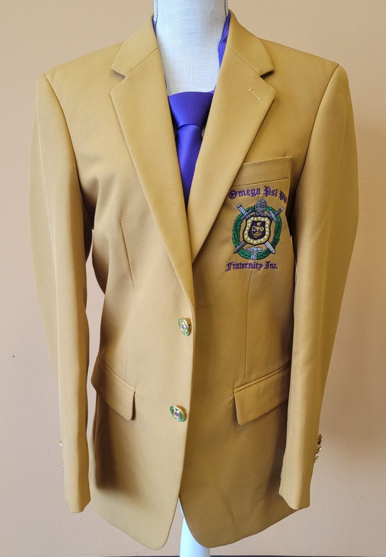 Omega Psi Phi Dress Gold Blazer 62S-66L – L & O Greek Specialties